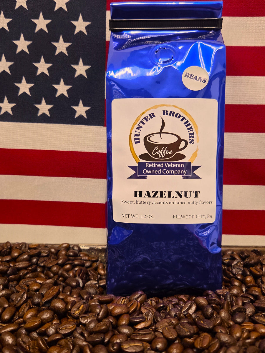 Hazelnut Ground Coffee – Hunter Brothers Coffee